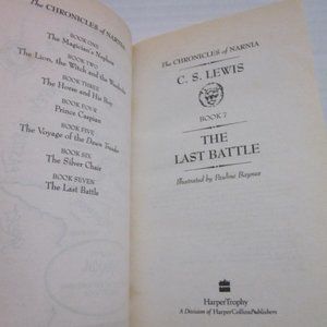 Vintage CS Lewis The Last Battle Book 7 In The Chr | Office | Vintage ...